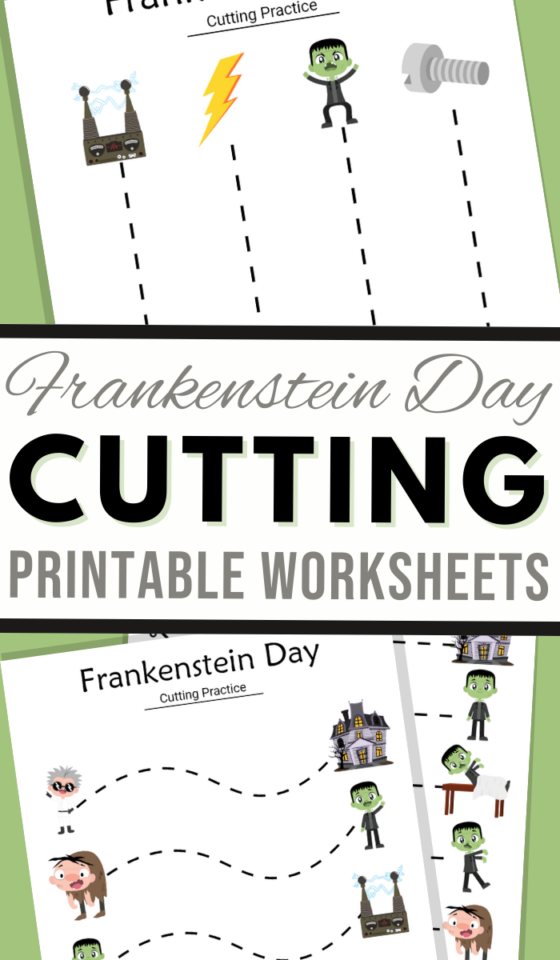 Frankenstein Cutting Worksheets