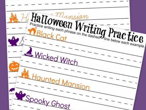 Homeschooling Freebies: Halloween Handwriting Printables