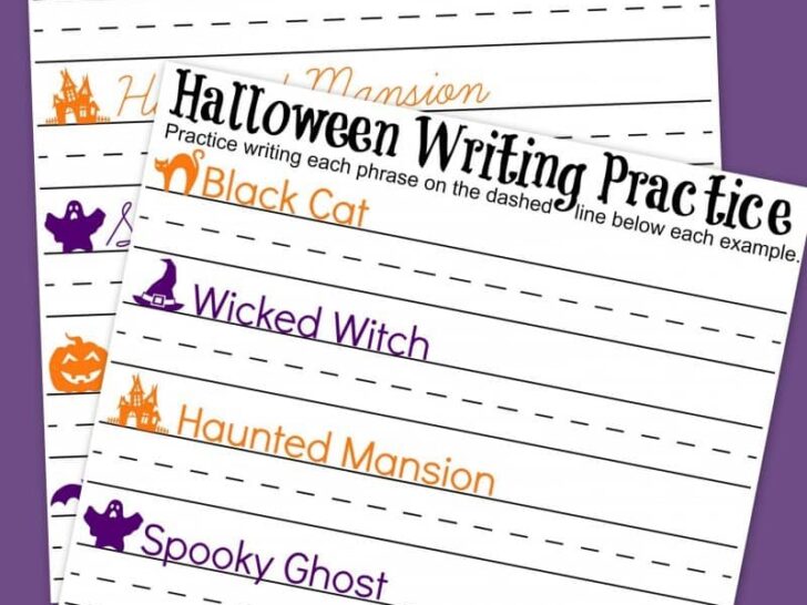 Homeschooling Freebies: Halloween Handwriting Printables