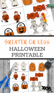 Halloween Greater Than Less Than Worksheets