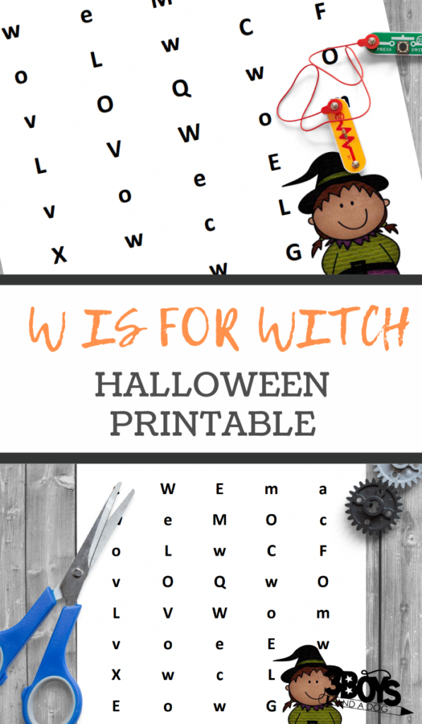 Halloween Letter W is for Witch Worksheet