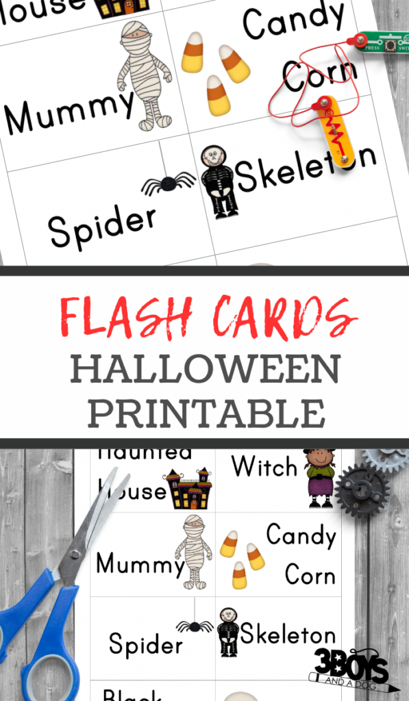 Printable Halloween Flashcards for Reading Help