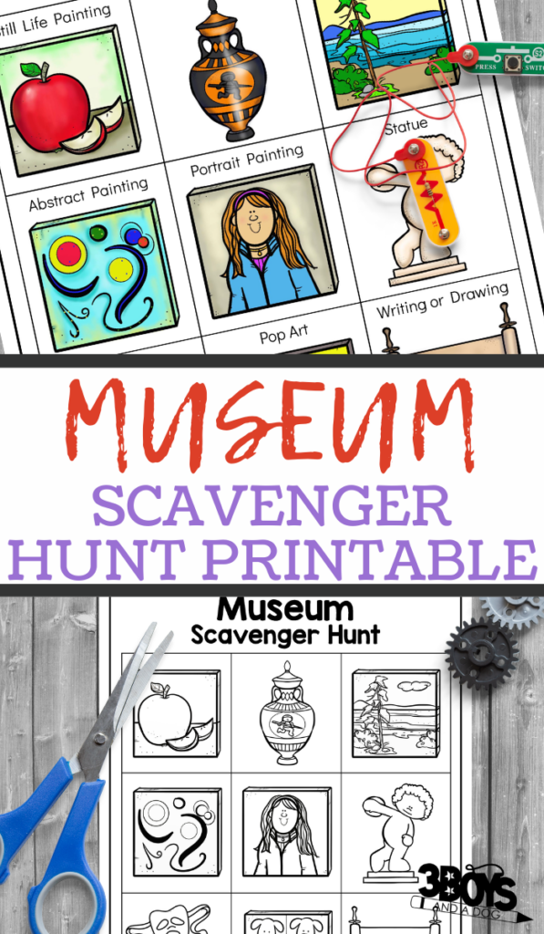 Museum Scavenger Hunt Printable - 3 Boys and a Dog
