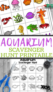 Aquarium Scavenger Hunt Printable - 3 Boys and a Dog