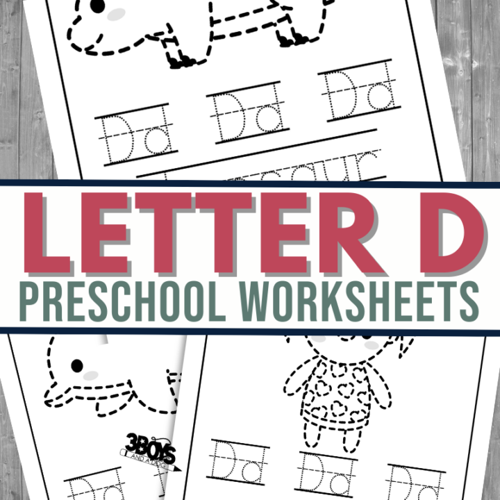 Find the Letter D Worksheets - 3 Boys and a Dog