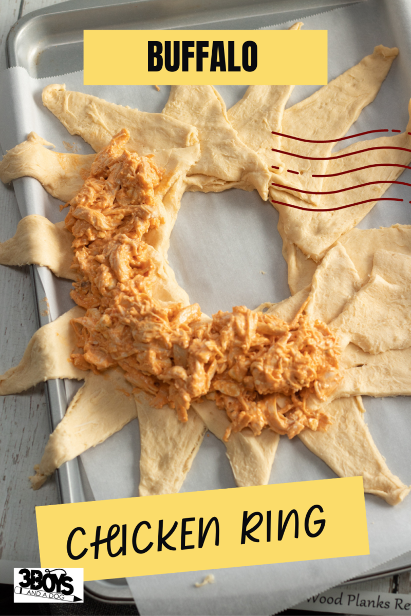Buffalo Chicken Ring Recipe - 3 Boys and a Dog