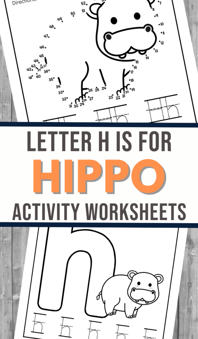 Letter H is for Hippopotamus Printable Activities - 3 Boys and a Dog