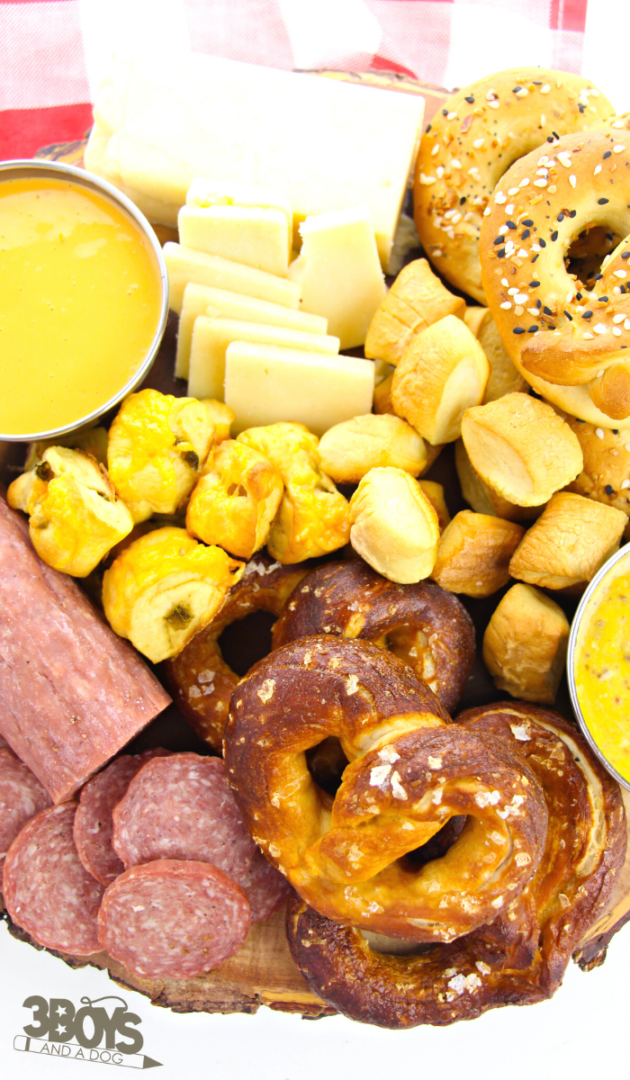 Pretzel Charcuterie Board Recipe - 3 Boys and a Dog