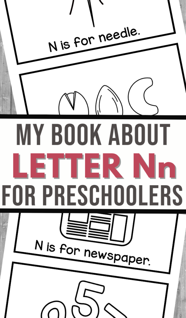 Printable Letter N Book - 3 Boys and a Dog