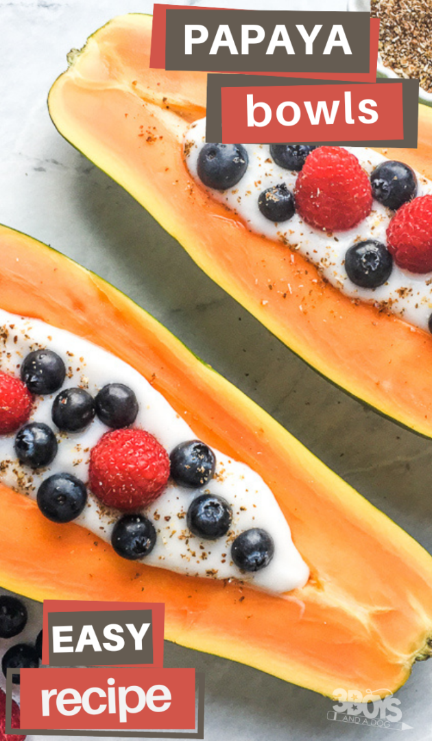 Papaya Breakfast Bowl Recipe - 3 Boys and a Dog