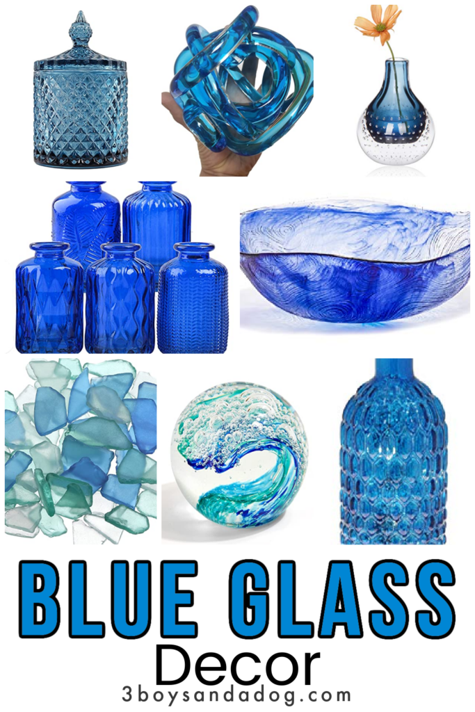 15+ Blue Glass Decor Items - 3 Boys and a Dog