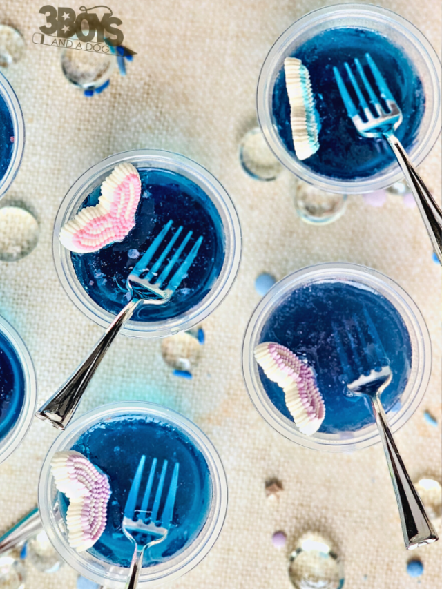 Mermaid Jello Cups Recipe - 3 Boys and a Dog