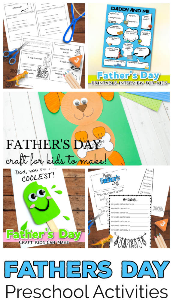 10+ Father's Day Activities for Preschoolers - 3 Boys and a Dog