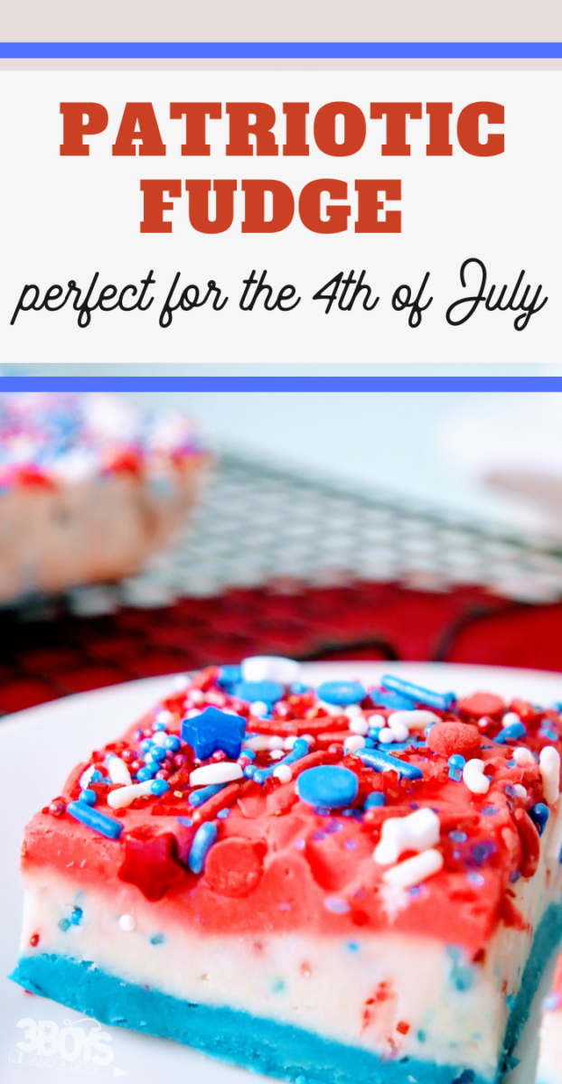 Red White and Blue Fudge Recipe - 3 Boys and a Dog