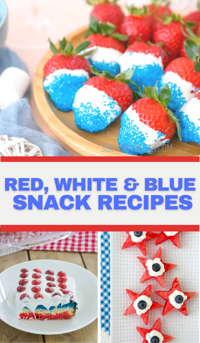 Red White and Blue Snacks - 3 Boys and a Dog