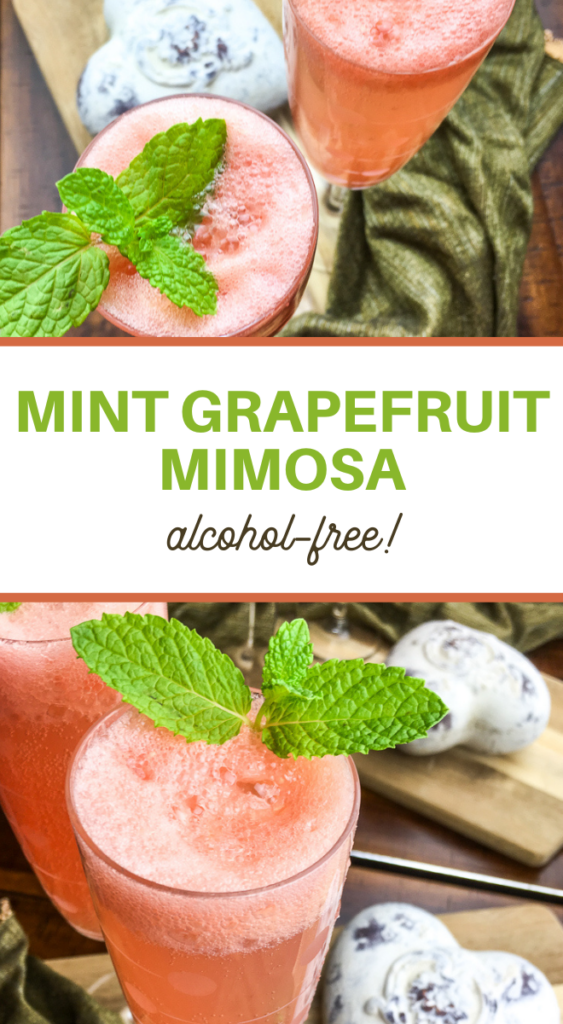 Alcohol-Free Mint Grapefruit Mimosa Recipe - 3 Boys and a Dog
