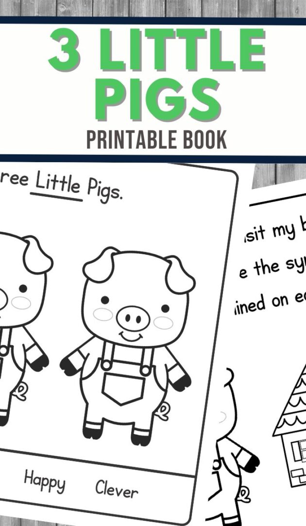 3 Little Pigs Easy Reader Printable - 3 Boys and a Dog