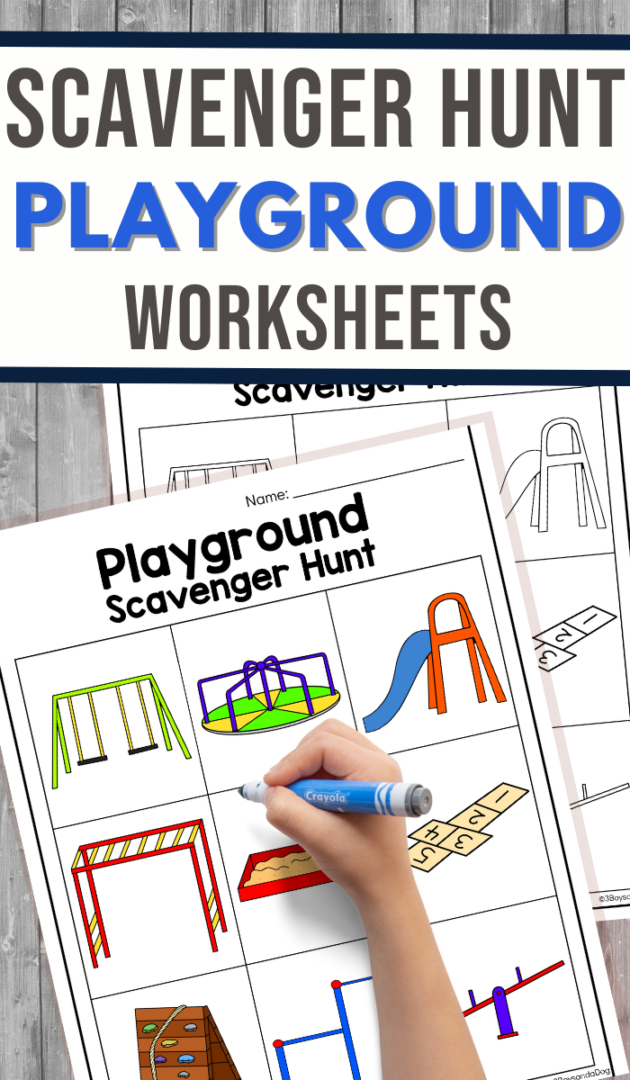 Playground Scavenger Hunt Printable Worksheets - 3 Boys and a Dog