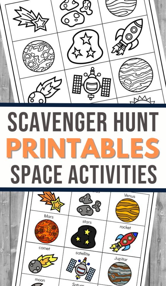 Space Themed Scavenger Hunt - 3 Boys and a Dog
