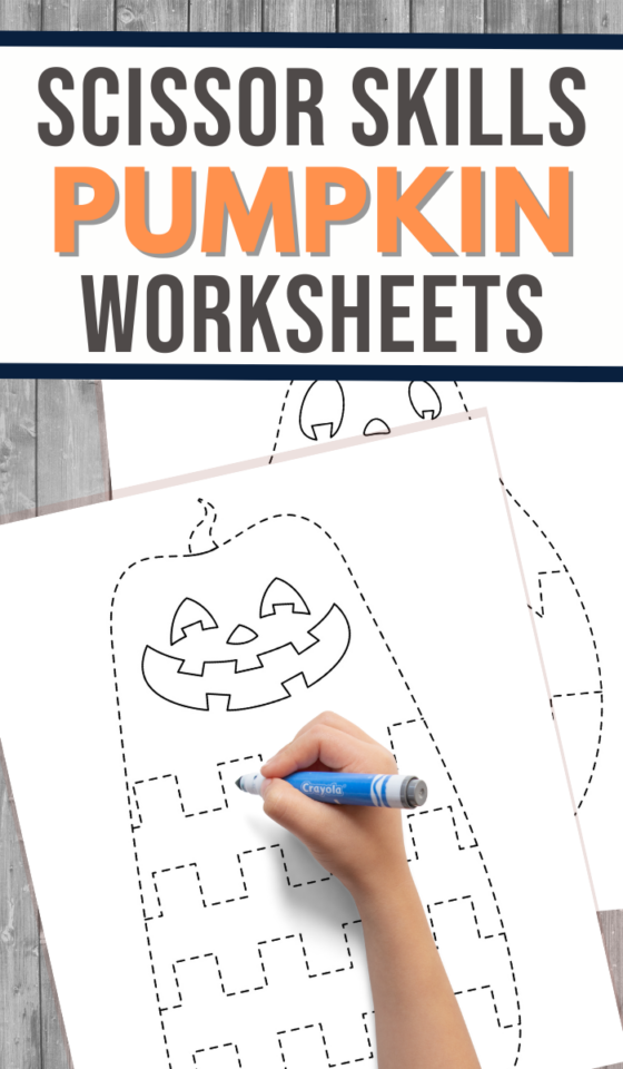 Pumpkin Scissor Skills Worksheets - 3 Boys and a Dog