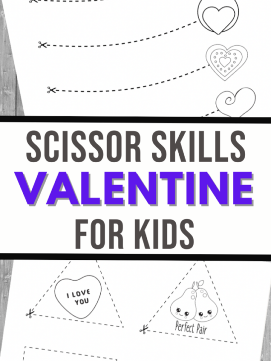 Valentine Cutting Worksheets - 3 Boys and a Dog