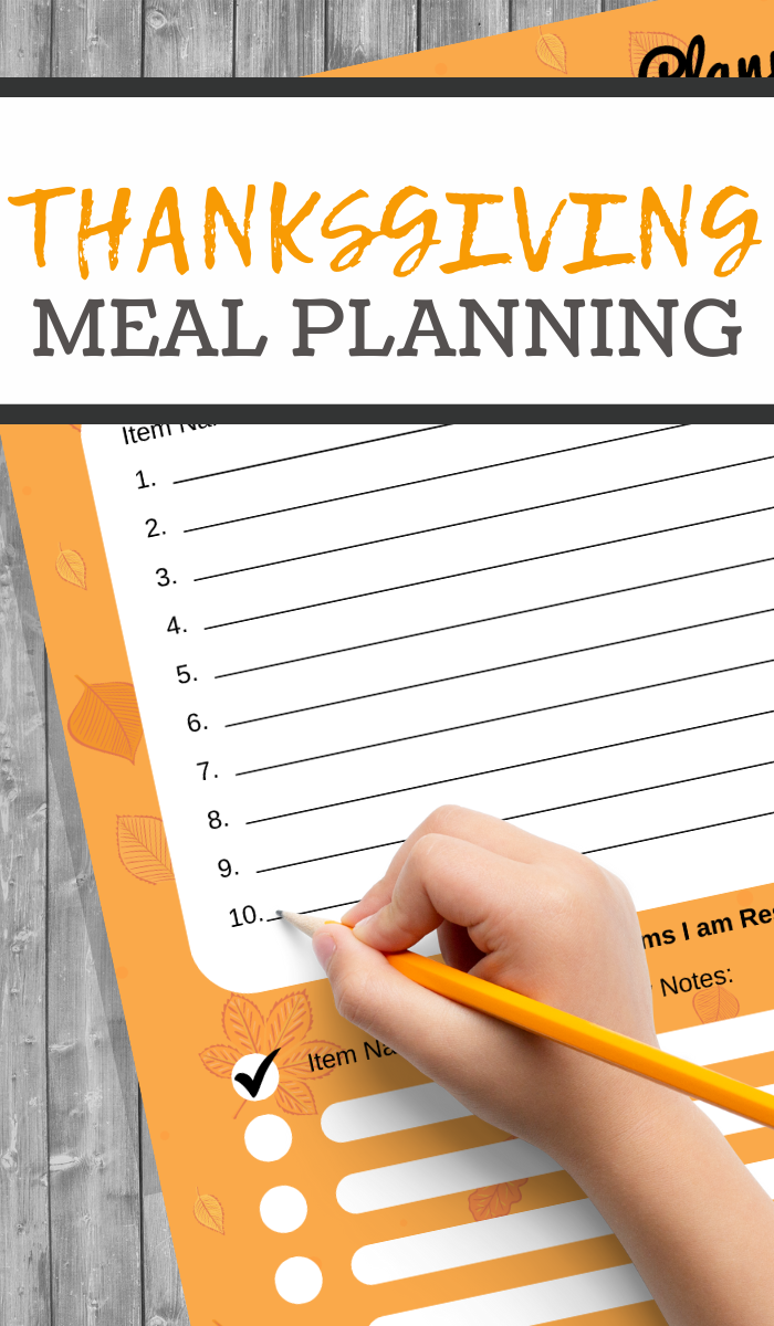 Free Printable: Thanksgiving Menu Planning Sheet