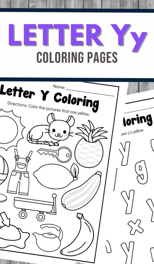 Y is for Yellow Coloring Page - 3 Boys and a Dog