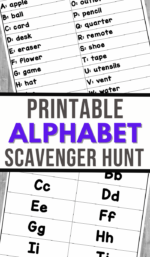 Alphabet Scavenger Hunt for Preschoolers - Fun & Free Printable Activity
