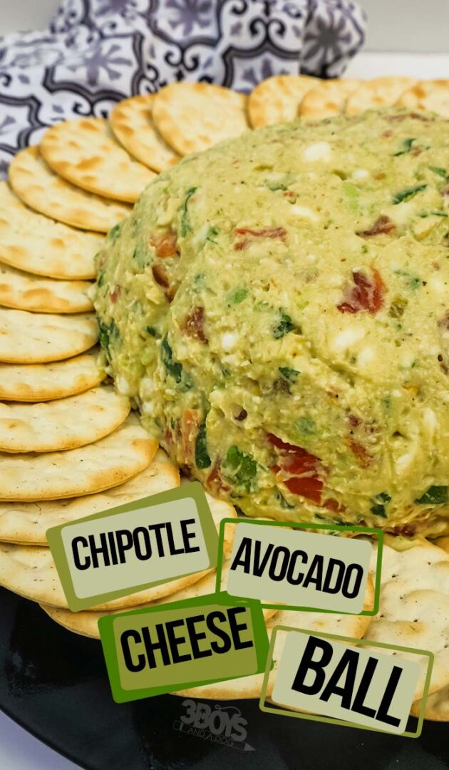 Chipotle Avocado Cheeseball Recipe - 3 Boys and a Dog