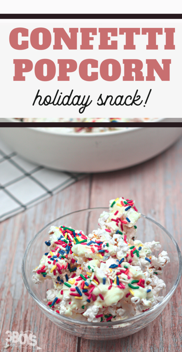 Confetti Popcorn Recipe - 3 Boys and a Dog