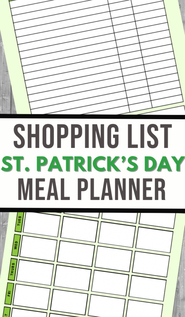 Saint Patrick's Day Menu Planner - 3 Boys and a Dog