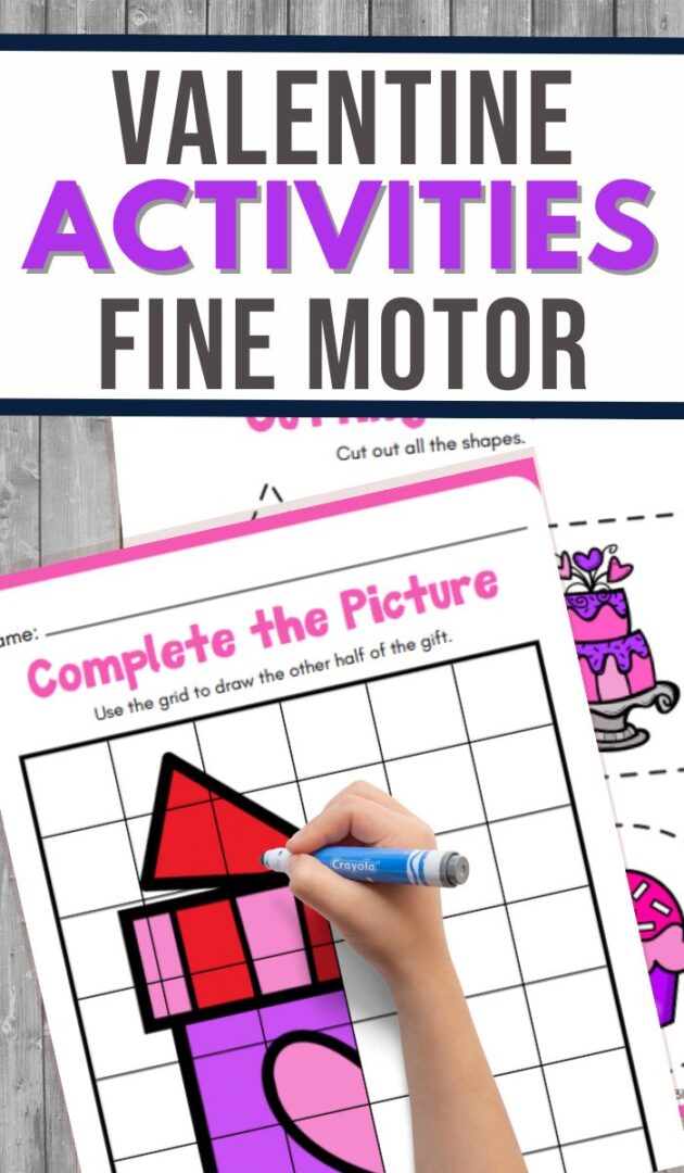 Valentine's Day Themed Fine Motor Printables - 3 Boys and a Dog