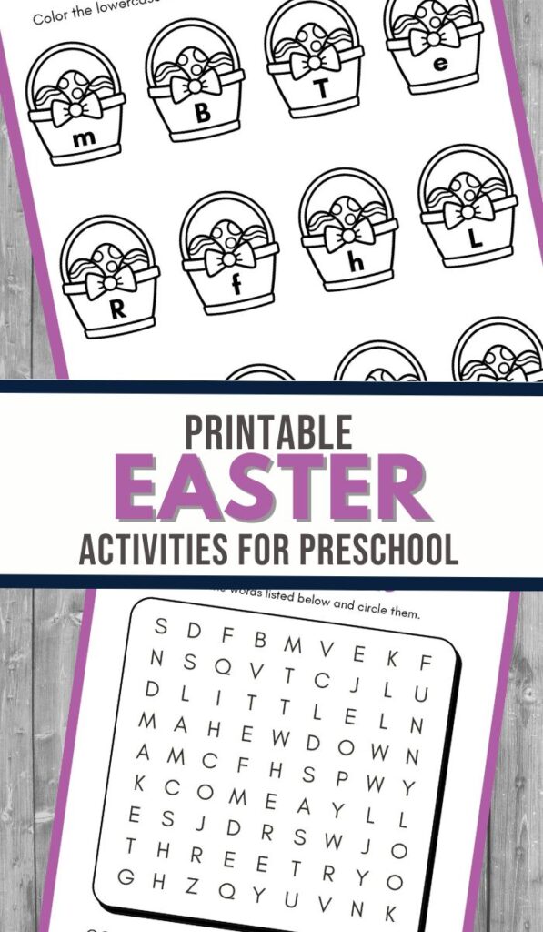 Easter Language Arts Worksheets for Preschoolers - 3 Boys and a Dog