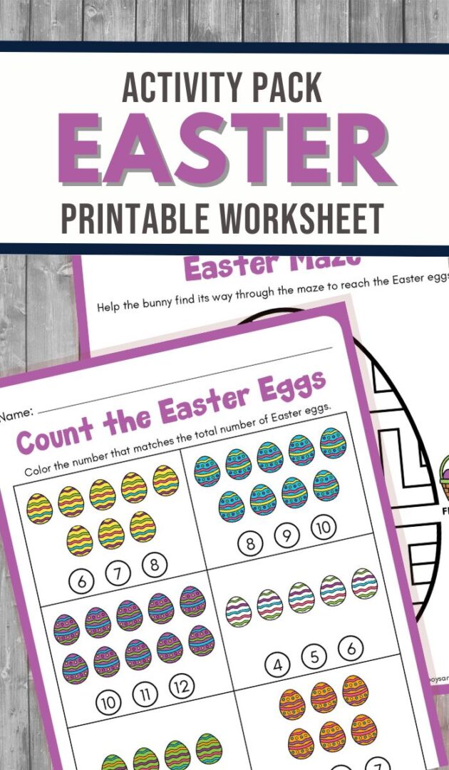 Easter Preschool Activity Pack - 3 Boys and a Dog