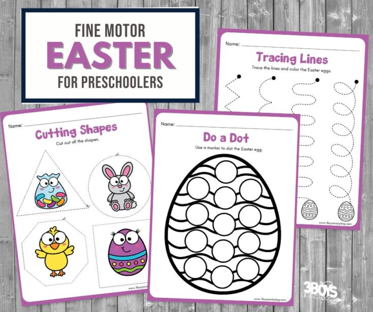 Easter Fine Motor Activities - 3 Boys and a Dog