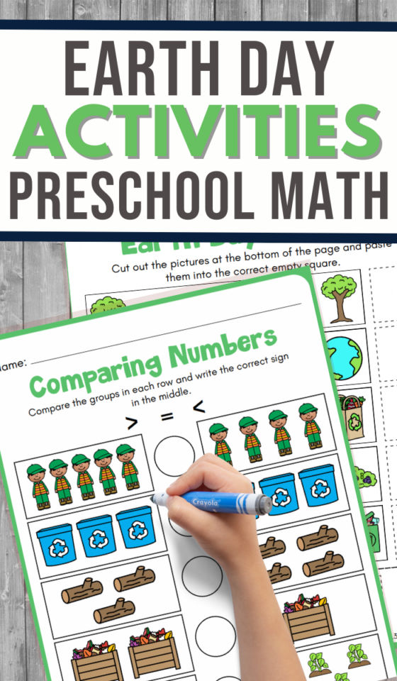 Earth Day Preschool Math Worksheets - 3 Boys and a Dog