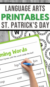 St. Patrick's Day Language Arts Worksheets - 3 Boys and a Dog
