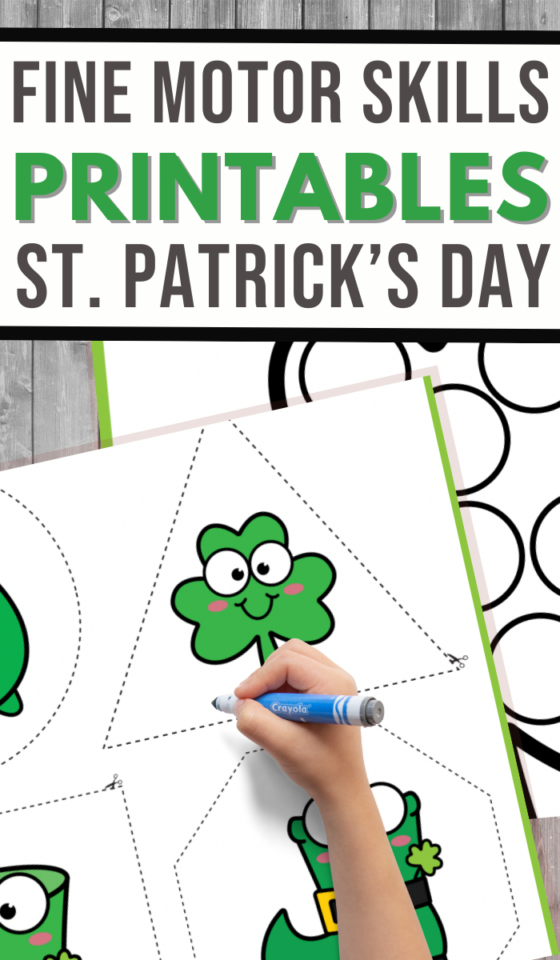 St. Patrick's Day Themed Fine Motor Printables - 3 Boys and a Dog