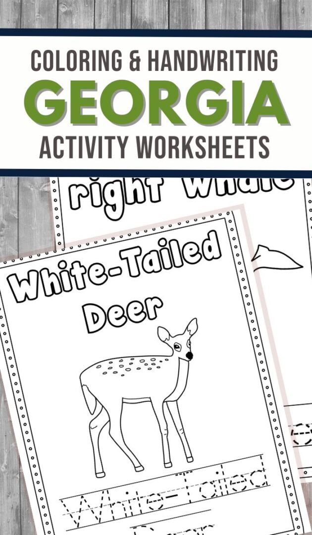 Free Georgia Coloring and Handwriting Worksheets for Kids.
