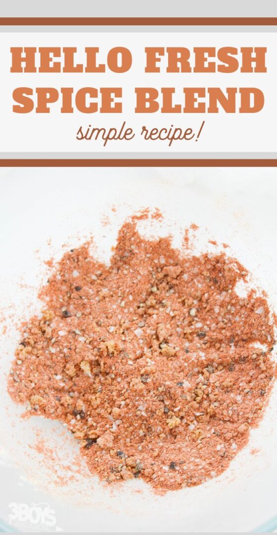 Hello Fresh Burger Spice Blend Recipe - 3 Boys and a Dog