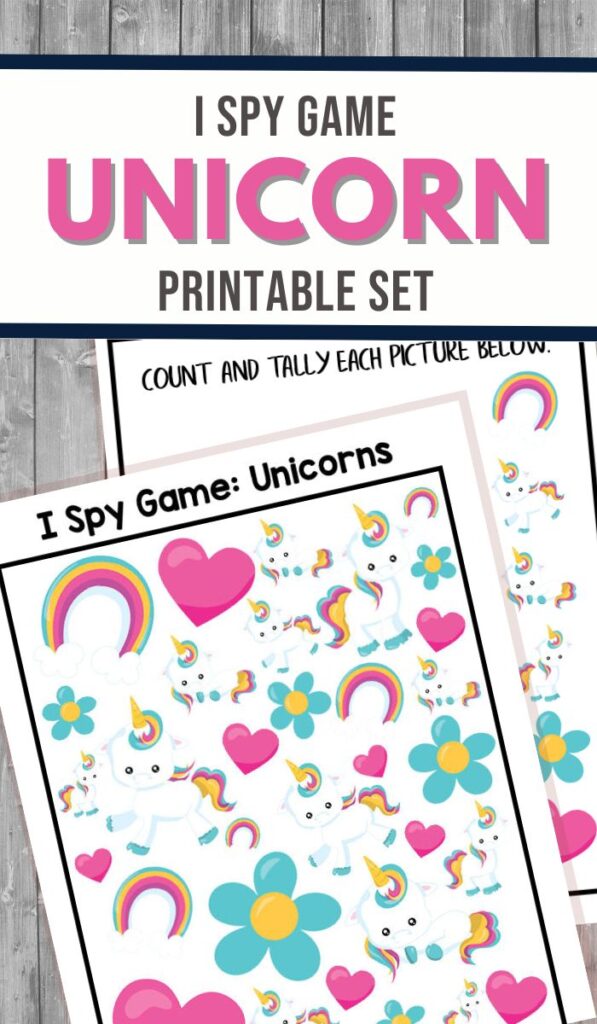 Unicorn I Spy Printables - 3 Boys and a Dog