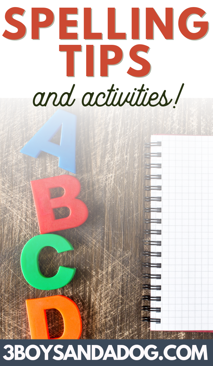 How to Practice Spelling Words - 3 Boys and a Dog