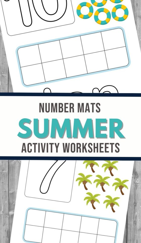 Summer Number Playdough Mats - 3 Boys and a Dog