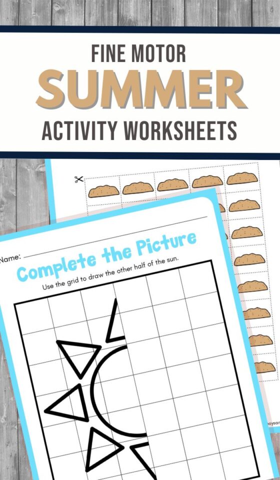 Summer Fine Motor Activities for Preschoolers - 3 Boys and a Dog