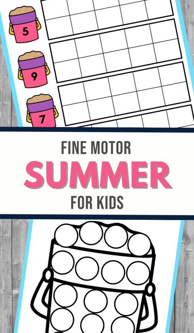 Summer Fine Motor Activities for Preschoolers - 3 Boys and a Dog