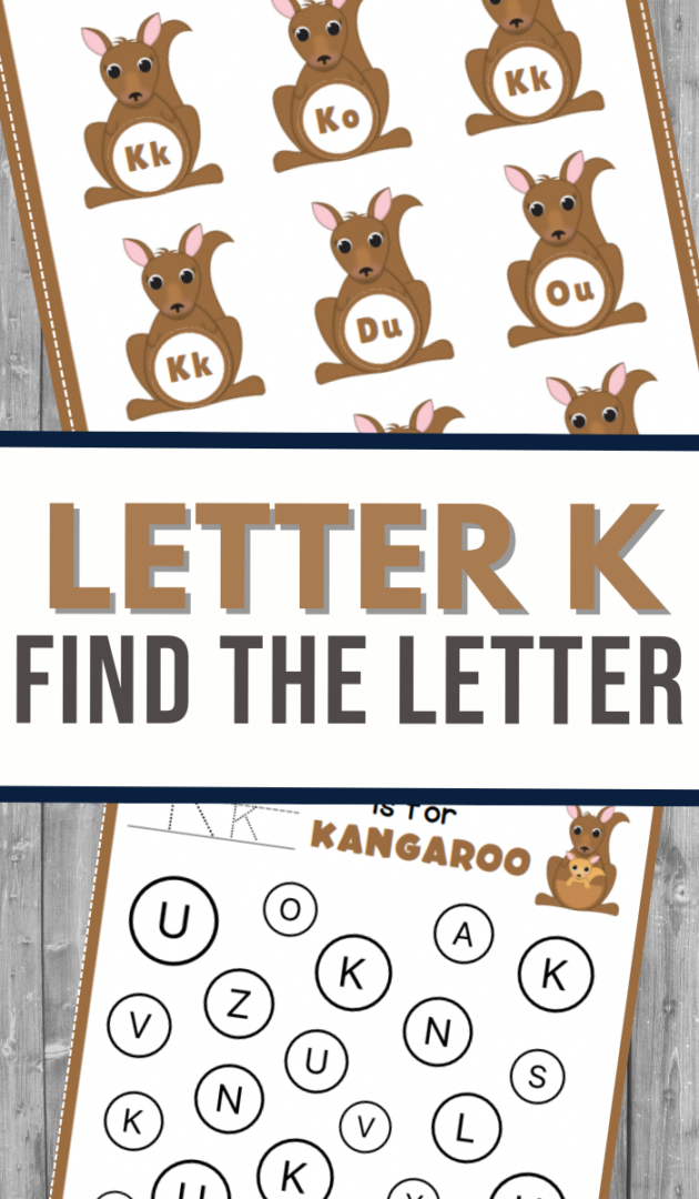 Find the Letter K is for Kangaroo Worksheet Printables - 3 Boys and a Dog