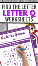 Find the Letter Q is for Queen Worksheets - 3 Boys and a Dog