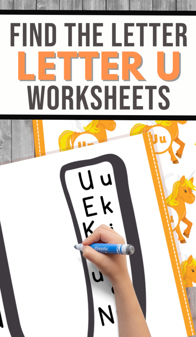 Find the Letter U is for Unicorn Worksheet Set - 3 Boys and a Dog