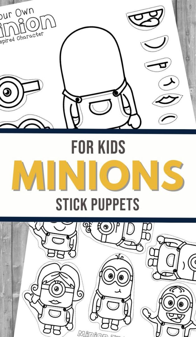 Minions Popsicle Stick Puppets - 3 Boys and a Dog