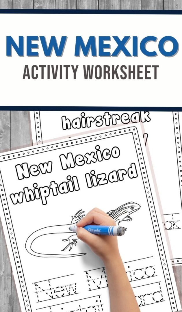 New Mexico Coloring and Handwriting Worksheets - 3 Boys and a Dog